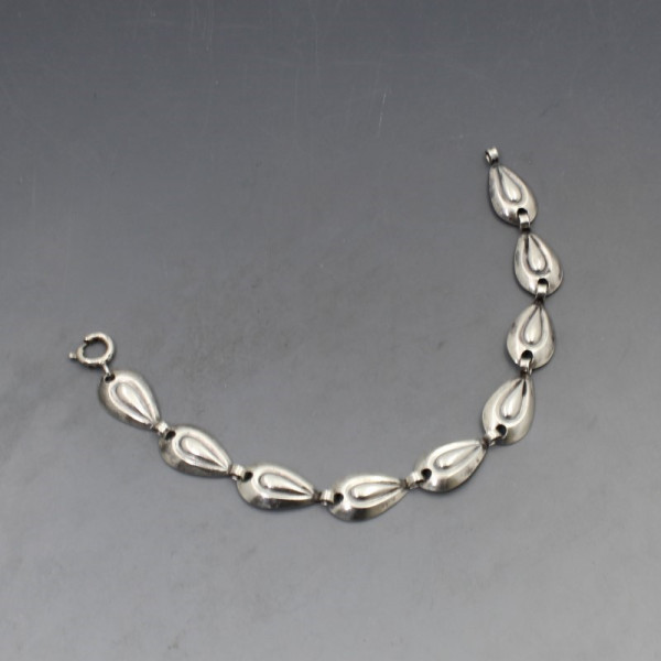Herman Siersbol Sterling Silver Leaves Bracelet