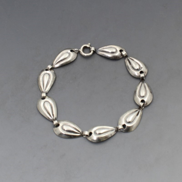 Herman Siersbol Sterling Silver Leaves Bracelet