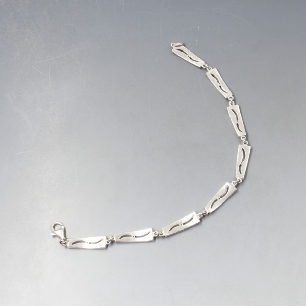 Silver Crystal Link Bracelet