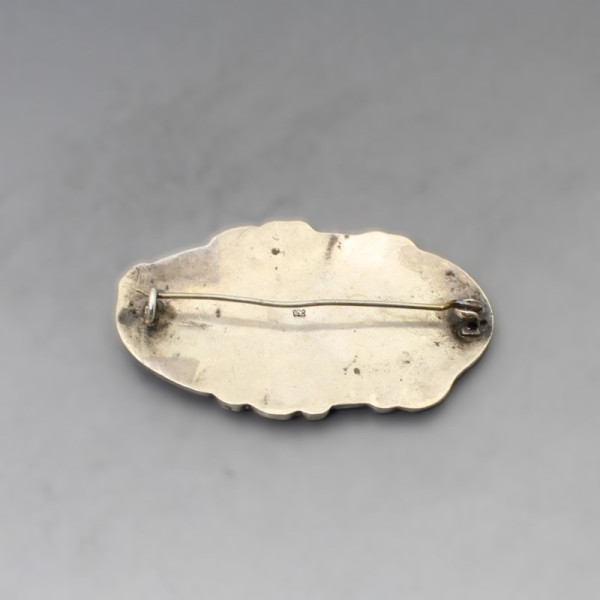 Antique 830 Silver Brooch