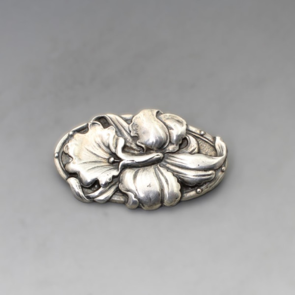 Antique 830 Silver Brooch