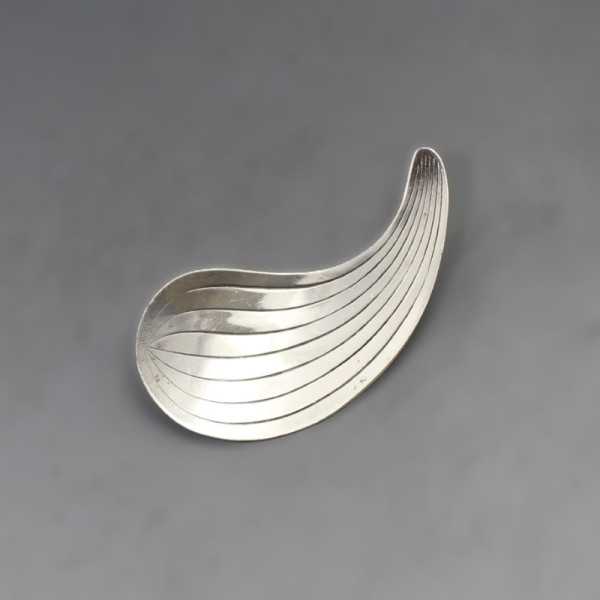 Herman Siersbol Curved Leaf Brooch