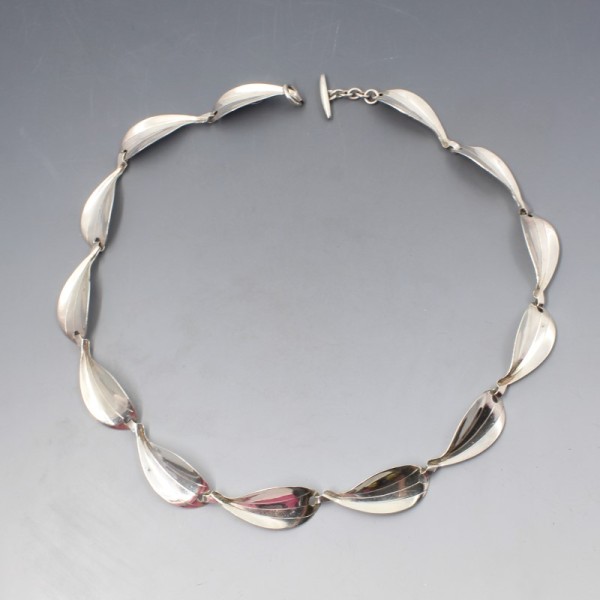 Herman Siersbol Sterling Silver Leaves Necklace