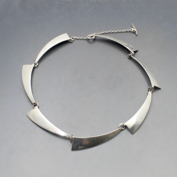 Herman Siersbol Silver Modernist Necklace