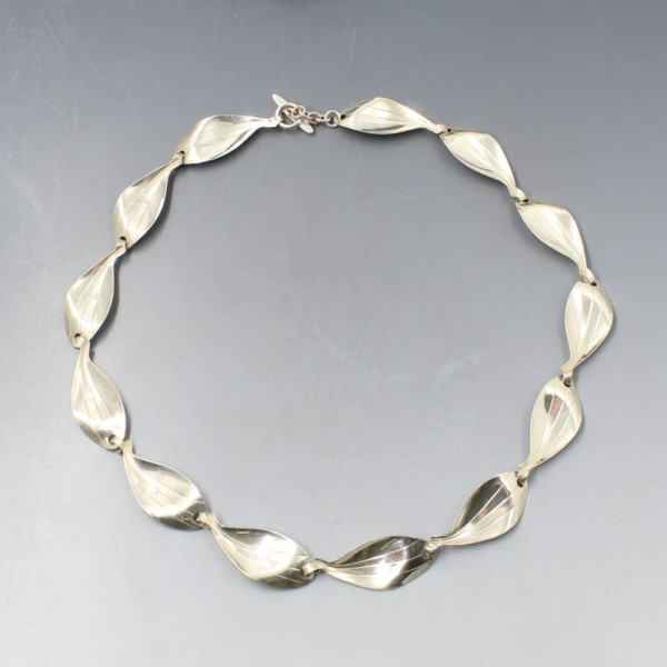 Herman Siersbol Sterling Silver Leaves Necklace