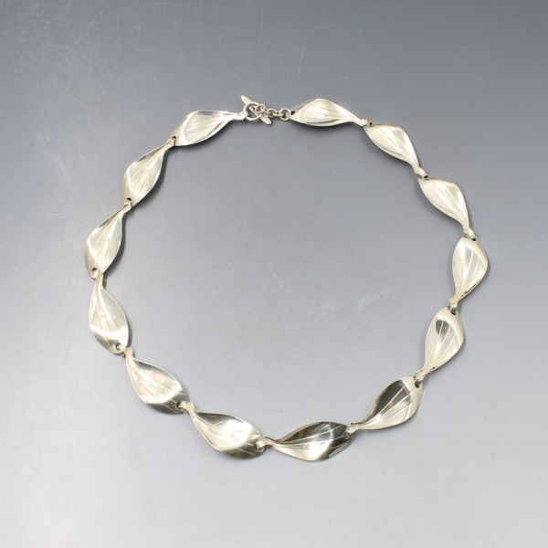 Herman Siersbol Sterling Silver Leaves Necklace