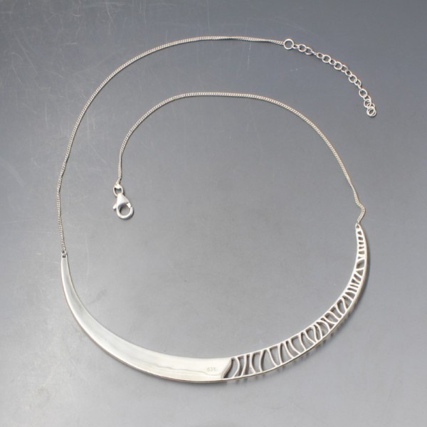 Sterling Silver Arc Necklace