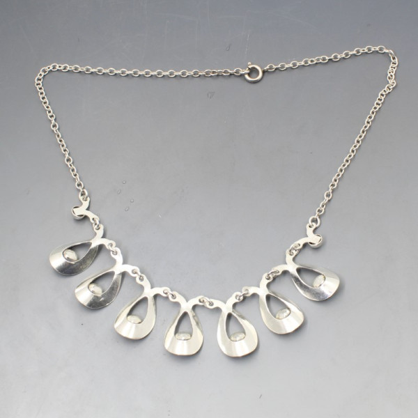 Hermann Siersbol Silver and Blue Necklace