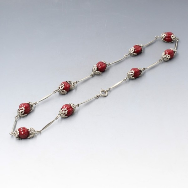 Art Deco Czech Neiger Beads Necklace