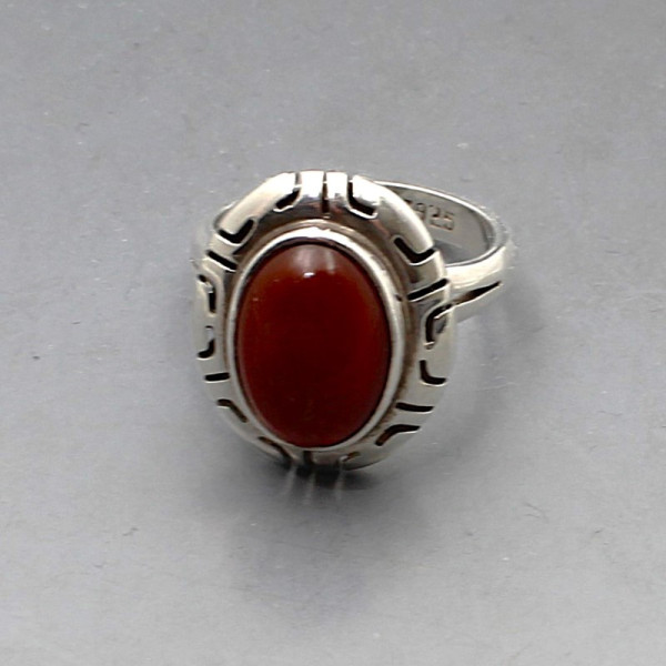 Mexico Silver and Carnelian Ring