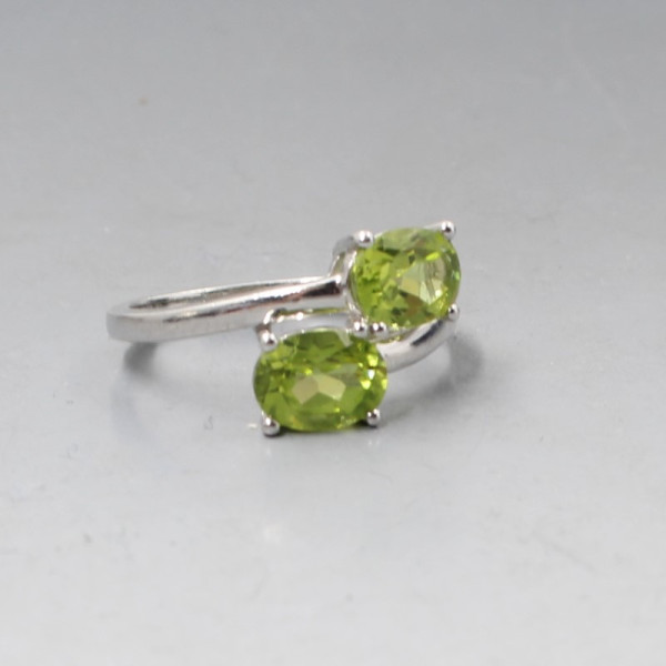 Peridot Duo and Silver Ring