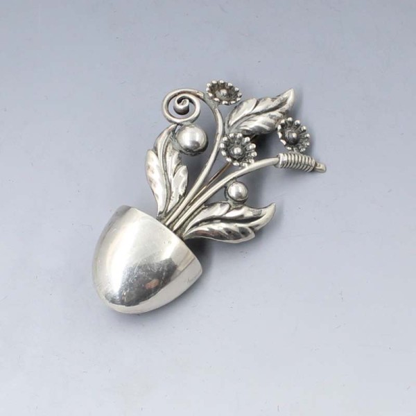 Scandinavian Silver Bouquet Brooch