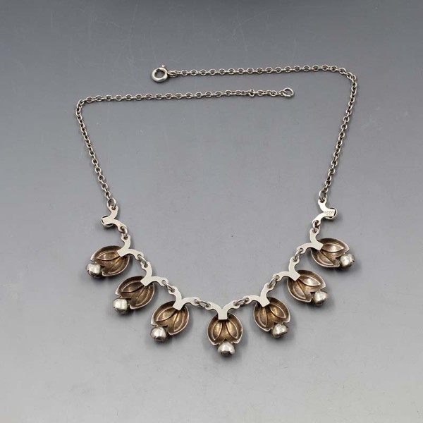 Hermann Siersbol Silver Amethyst Necklace