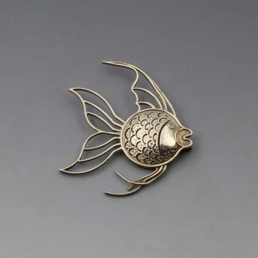 Stewart Moar Silver Fish Brooch UK